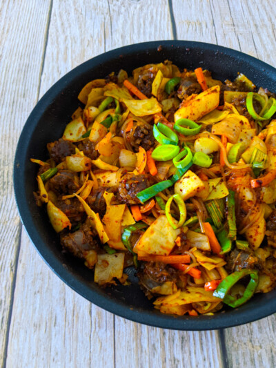 Sundae Bokkeum / Sauté de saucisses coréennes / 순대볶음/ - Yun's